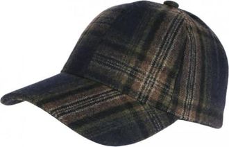 Nyls Création Casquette Laine Bleue et Marron a Carreaux Baseball Volga - Taille Unique - Bleu