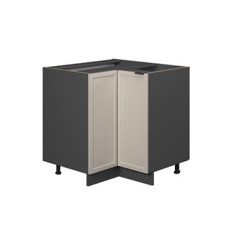 Vicco Eckunterschrank Fame-Line, K&uuml;chen Eckschrank, GrauBeige, 80.5 cm ohne Arbeitsplatte