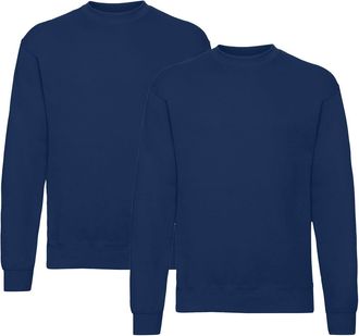 Fruit Of The Loom Herren Classic Sweat -2X Navy & 1x HLKauf Block - Gr&ouml;&szlig;e: 4XL
