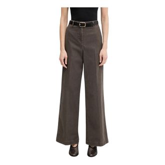 Marc O'Polo Hosen mit weitem Bein und hoher Taille - - Trousers - Damen - Braun - M