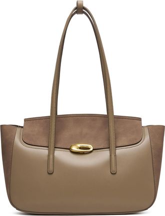 Calvin Klein Handtasche Calvin Klein Hardware Brushed Flap Tote Bag LV04F3336G Beige