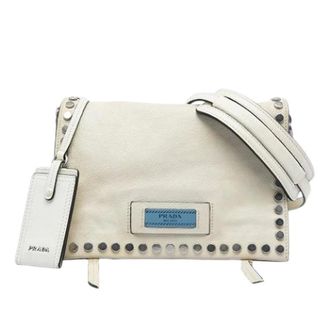 Prada Pre-owned Etiquette Flap - Femme - Pre-owned - Beige - Taille: ONE Size