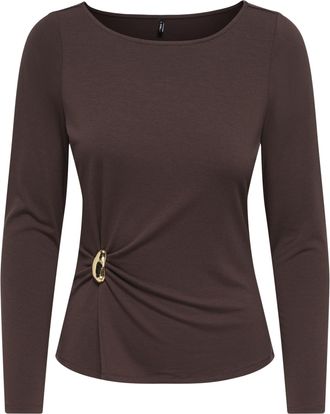 Only Onlelena L/S Boatneck Metal Top JRS Noos