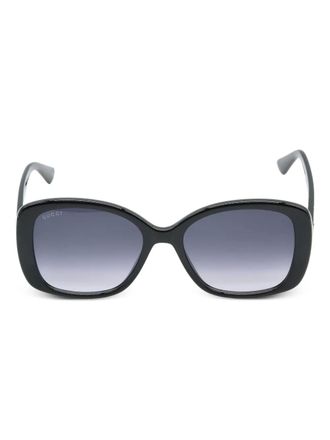 Gucci lunettes de soleil &agrave; monture papillon (ann&eacute;es 2020) - Noir