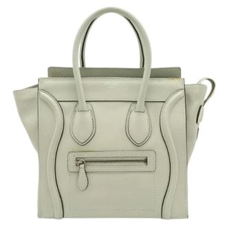 Celine Pre-owned Luggage Micro Shopper Tote Bag - Femme - Pre-owned - Vert - Taille: ONE Size