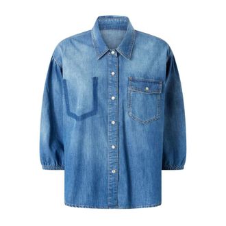 Pinko Blaues Denim-Hemd Chobe - - Blouses & Shirts - Damen - Blau - XL