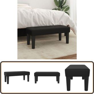 vidaXL Vidaxl - Banc Noir 70x30x30 cm Similicuir - Banc Design - Banc Moderne - Banc Salle à Manger - Banc Entrée - Banc Tissu
