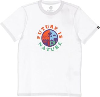 Element Wei&szlig;e Crew Neck T-shirt mit Logo - - Tops - Herren - Wei&szlig; - XS