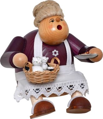 Rudolphs Schatzkiste Räuchermann Kantenhocker Katzenoma BxHxT 13x12x15cm NEU Räuchermännchen,Räuchermann,Räucherfigur,Raucher,Rauchmann,Räuchermännel,Smoker,Incense,Smoker