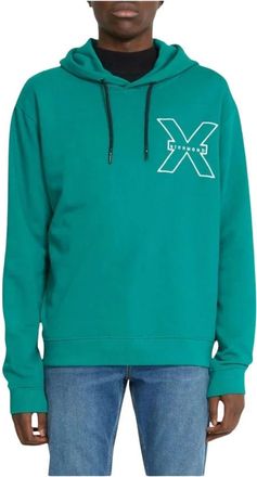 John Richmond Homme, Sweatshirts et sweats &agrave; capuche, Vert, Taille: S Felpa Cotone