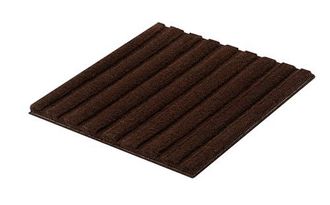 Kleine Wolke Badteppich Cord, 60x60 cm, Nussbraun