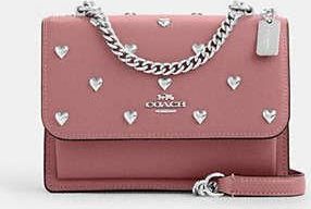 Coach Klare Mini-Umh&auml;ngetasche Mit Herznieten