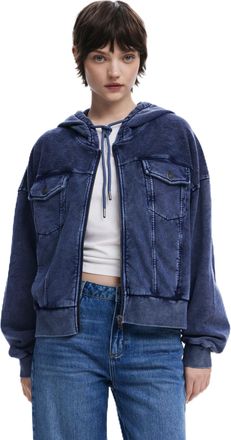 Desigual Damen 25SWSK35 Sweatshirt, Blue, XL