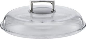 Rösle Rösle 91502 Couvercle en verre borosilicate Silence, verre, argent/transparent, 32 cm