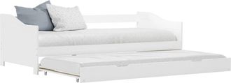 vidaXL Cadre de lit extensible sans matelas marron miel 90x200 cm Vidaxl