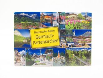 Generic Garmisch Partenkirchen Magnet Foto Souvenir Ortsschild Zugspitze Berge