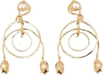 Chlo&eacute; Tulip Pearl-pendant Floral Earrings
