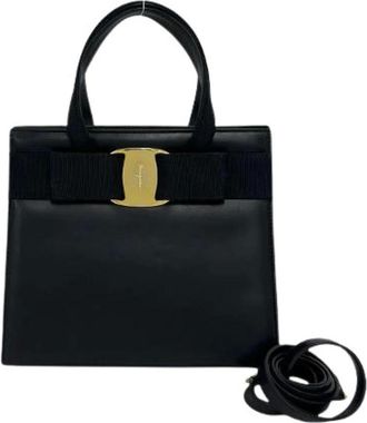 Ferragamo Pre-owned Sac bandouli&egrave;re 2-en-1 en cuir - Femme - Pre-owned - Noir - Taille: ONE Size