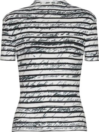 Balmain Femme, Tops, Blanc, Taille: 34 FR Top marini&egrave;re &agrave; trois boutons et imprim&eacute; lettre damour