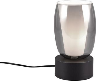 Lucide Lampe &agrave; poser noir mat et verre fum&eacute; culot E14 - Trio Select - Barret