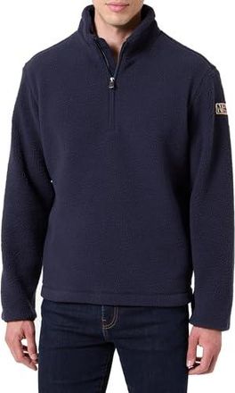 Napapijri Treser Half-Zip Polar Fleece Sweatshirt, Bleu Marine, XL Homme