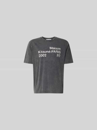 Maison Kitsun&eacute; Relaxed Fit T-Shirt mit Logo-Print