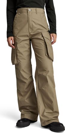 G-Star RAW Damen High Waist Cargohose, Braun (Turf D24401-A790-273), 27W / 30L