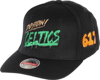 Mitchell & Ness Black HWC Slap Sticker Classic Red Snapback - Boston Celtics