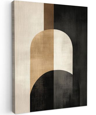 MuchoWow &copy; Leinwandbild 50x70 cm Dekoration Wohnzimmer Bilder Pictures Wall Decoration Living Room Wohnungs Deko Moderne Bild Geometrisch - Formen - Wei&szlig;