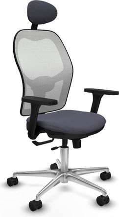 Piqueras y Crespo Ergonomischer B&uuml;rostuhl, Lendenwirbelst&uuml;tze, verstellbare Arme und festes Kopfteil, ausgestattet mit Syncro/Traslack und Schaumeinspritzung, Rollen 65