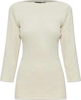 Fabiana Filippi Femme, Tops, Beige, Taille: 42 FR T-shirt en coton