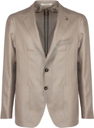 Tagliatore Homme, Vestes, Beige, Taille: XL Blazer Laine Soie Lin