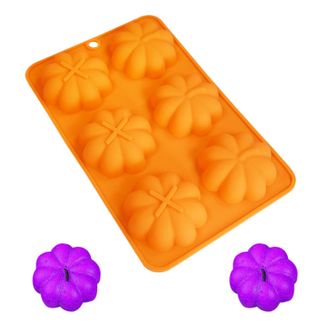 Generico Halloween-Harzformen - K&uuml;rbisformen mit Spinnenbesen f&uuml;r Fondant, Antihaft-Silikonform, zum Backen von Schokolade, Fondant, Seife, Harz, Cupcake-Dekor