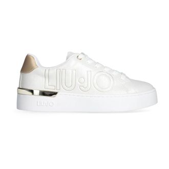 Liu Jo Wei&szlig;e Ledersneakers Gro&szlig;es Logo - - Shoes - Damen - Wei&szlig; - 36 EU