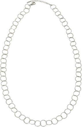 Dansk Copenhagen Vilja Waterproof Silver Stainless Steel Round Long Link Necklace - Structured Finish - - Accessories - Damen - Grau - ONE SIZE