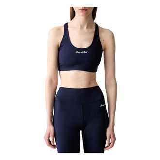 Sporty & Rich Brassi&egrave;re Signature Logo - Femme - Sport - Bleu - Taille: 40 FR