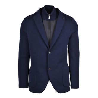 Gran Sasso Strickblazer - - Jackets - Herren - Blau - M