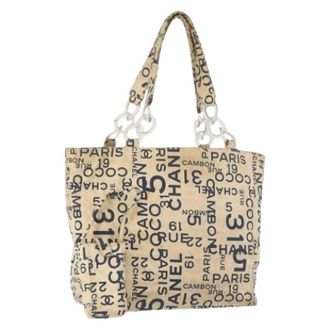 Chanel Pre-owned Vintage Canvas Tote Bag - - Pre-owned - Damen - Beige - ONE SIZE