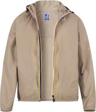 K-Way Herren Regenjacke beige Mikrofaser unifarben