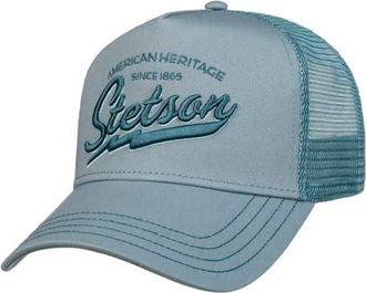 Stetson Casquette Trucker Pour Homme - Réglable en Maille - Baseball Avec Visière - Printemps/Été - Since 1865 Bleu, Taille Unique