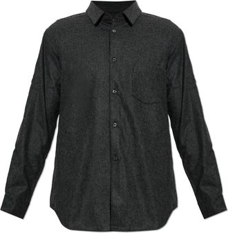 Comme Des Gar&ccedil;ons Wollhemd mit Tasche - - Shirts - Herren - Grau - S
