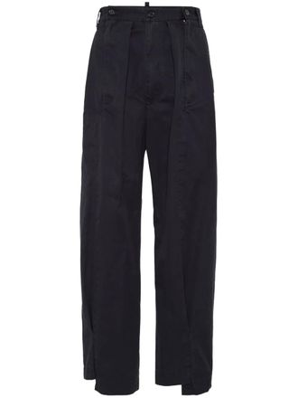 Dsquared2 pantalon en coton à coupe droite - Noir