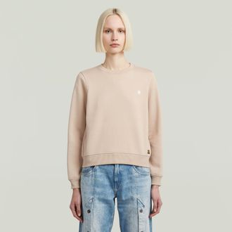 G-Star Logo Crew Sweatshirt - Pink - Damen