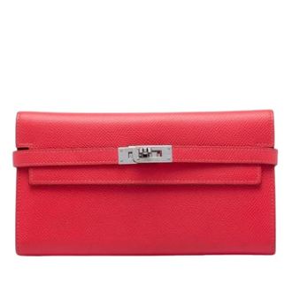 Herm&egrave;s Portefeuille long Kelly Pre-owned - Femme - Pre-owned - Rouge - Taille: ONE Size