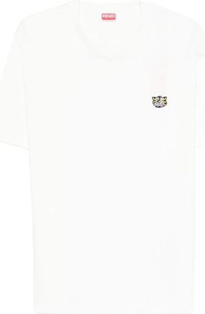 Kenzo Homme, Tops, Blanc, Taille: S T-shirt Brod&eacute; Tigre Sauvage