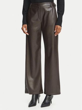 Marella Hose aus Kunstleder Emme by Marella Argento 2625786032 Dunkelbraun Regular Fit