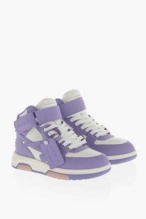 Off-white High-Top OUT OF OFFICE Two-Tone Leather Sneakers Off-White