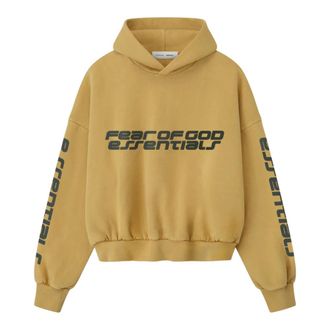 Fear of God Homme, Sweatshirts et sweats &agrave; capuche, Brun, Taille: L Cropped Relaxed Sweat &agrave; capuche