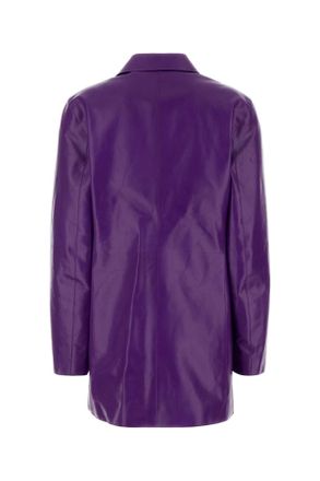 Jil Sander Womens Calf Leather Jacket Purple