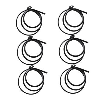 DOITOOL 6 St&uuml;ck Wandmontiertes Weinregal aus Schwarzem Eisen Stabiles Platzsparendes Flaschenhalter Design Einfache Installation Sichere Lagerung f&uuml;r Weinflas